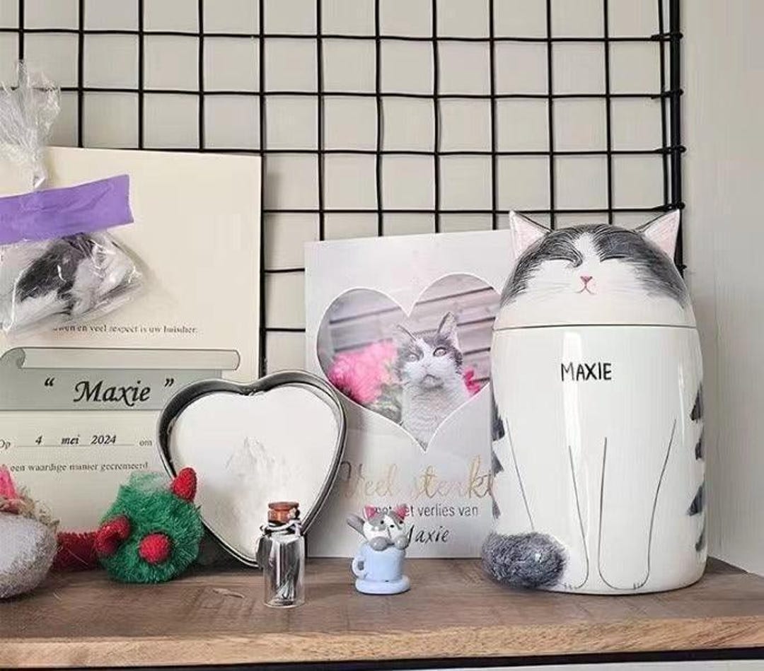 Ceramic Pet Urn,personalized Pet Urn,urn for Cat Ashes,custom Cat ...