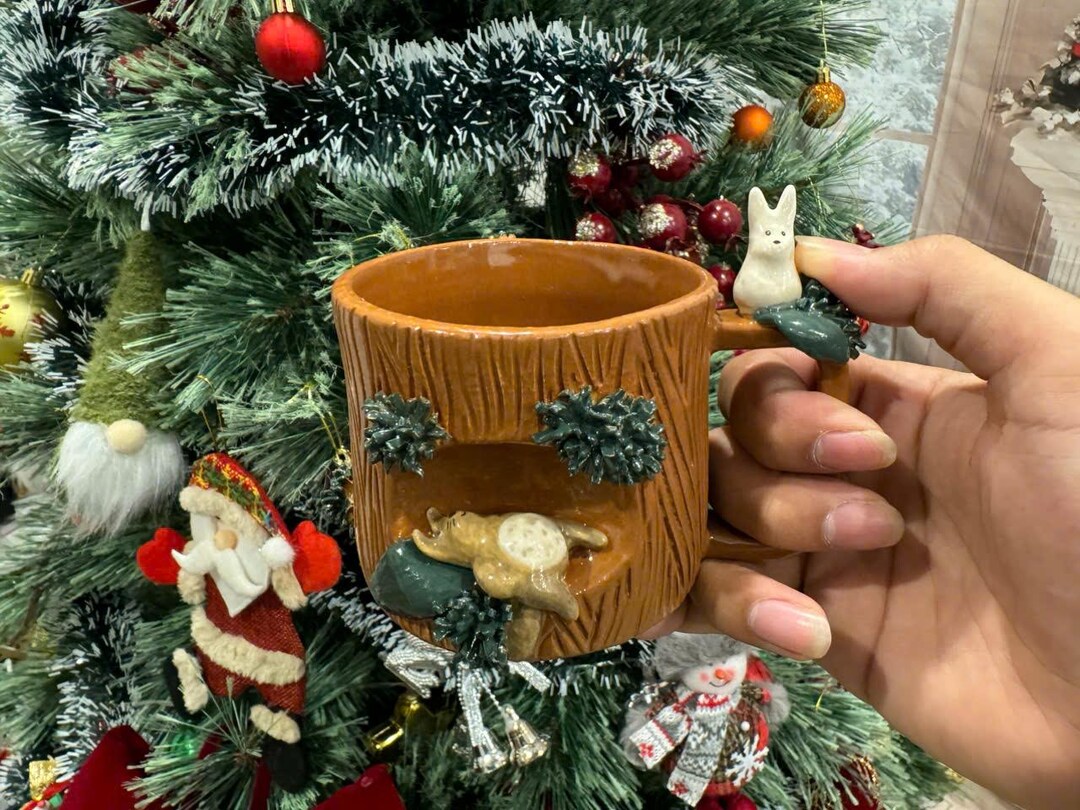 Totoro Handmade Anime Ceramic Mug-totoro Coffee Mug-character Mug for ...