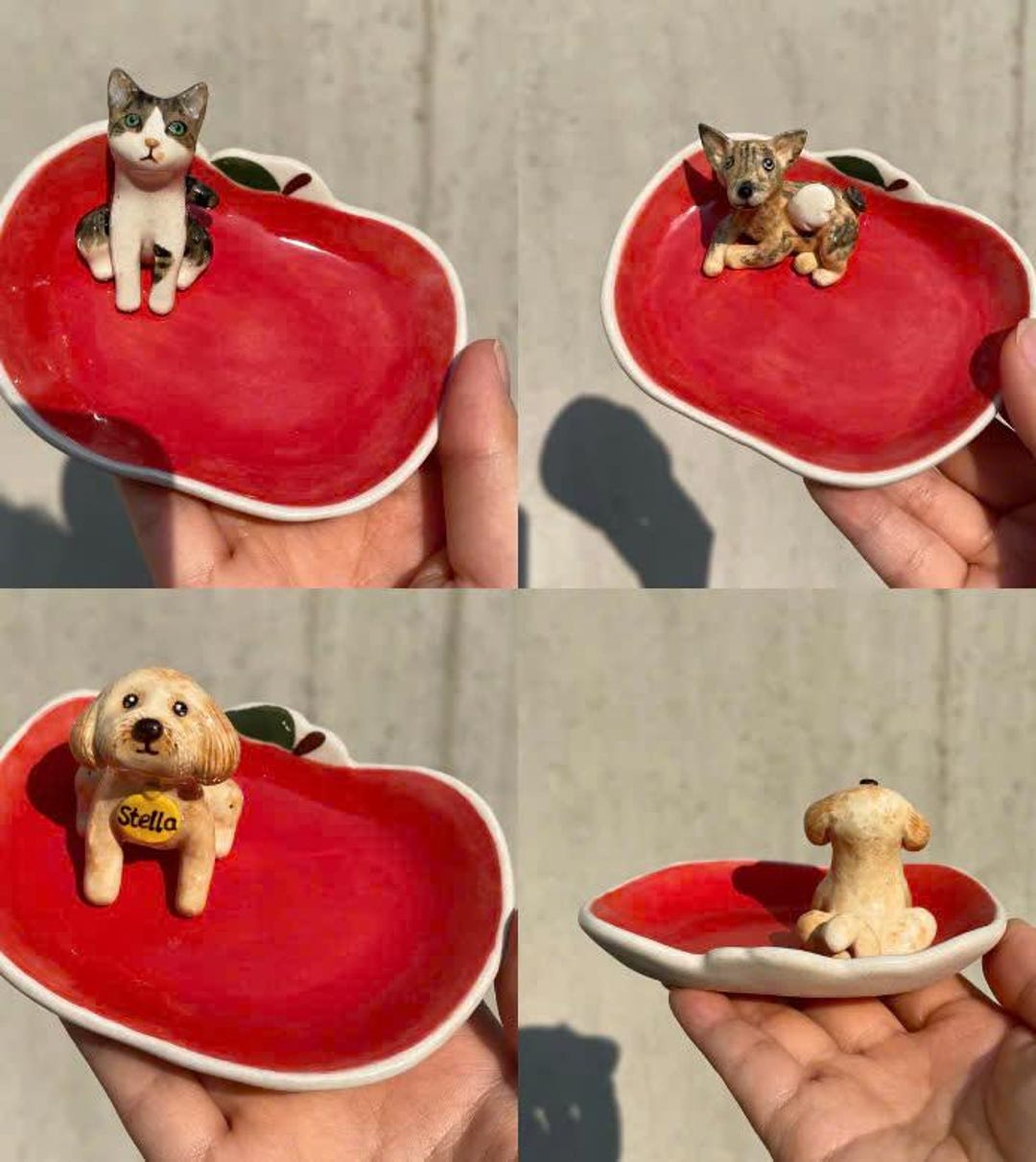 Custom Pet Jewelry Dish-personalized Trinket Plate-handmade Ceramic ...