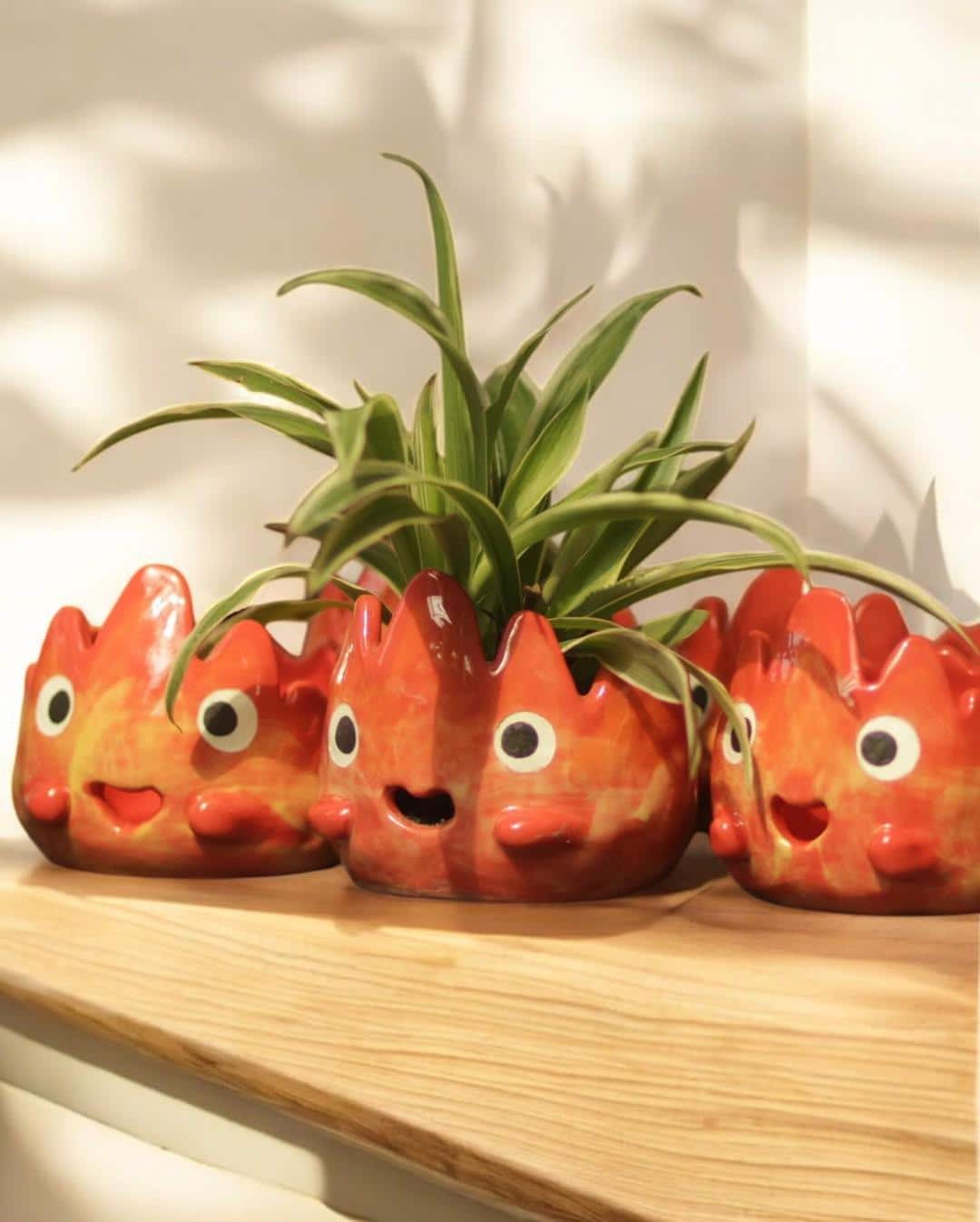 Cute Home Fire Demon Plant Pot Handmade Ceramic,unique Christmas Gifts ...