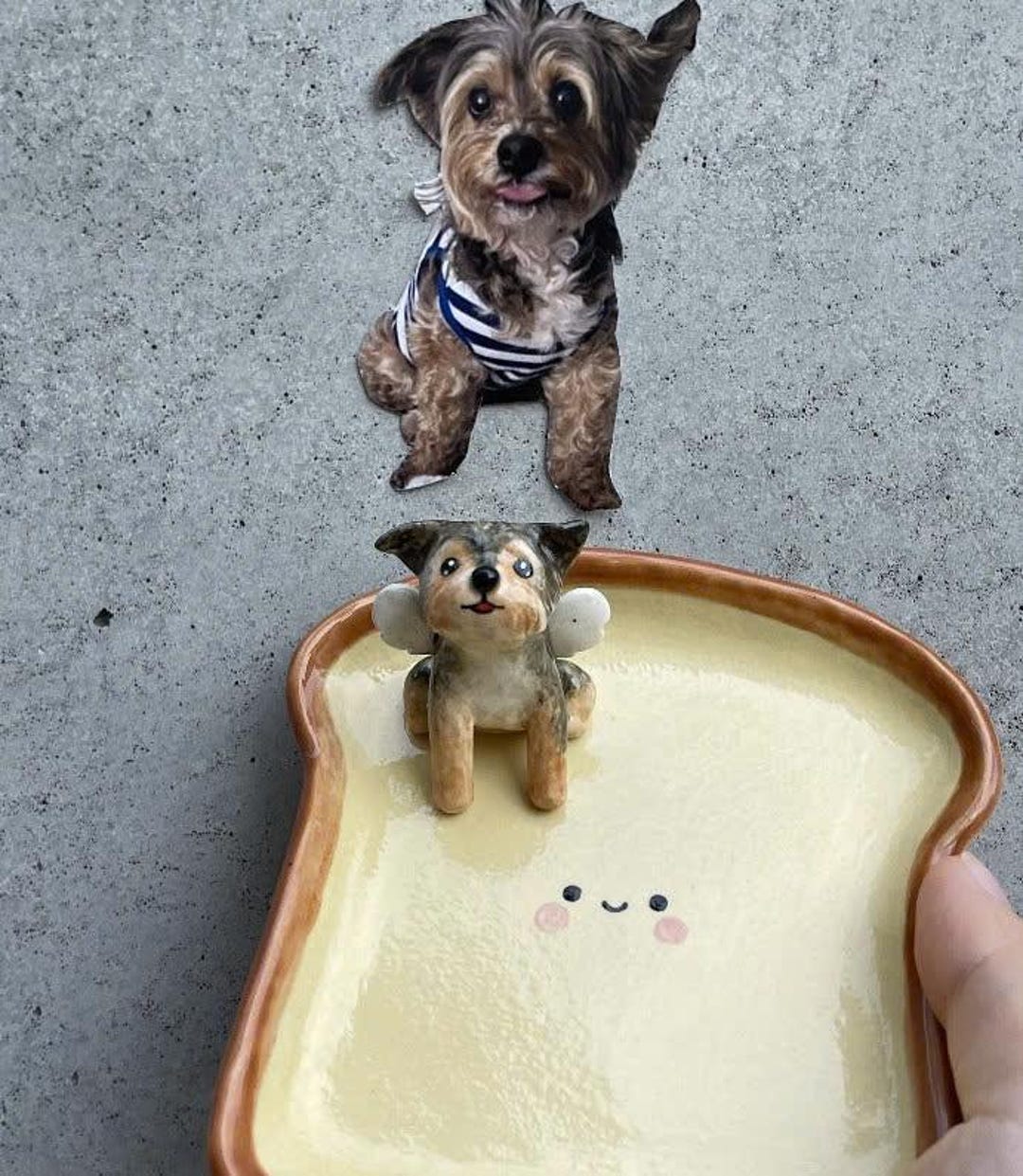 Personalized Pet Plate-custom Dog Memorial Dish-whimsical Ceramic Dog ...