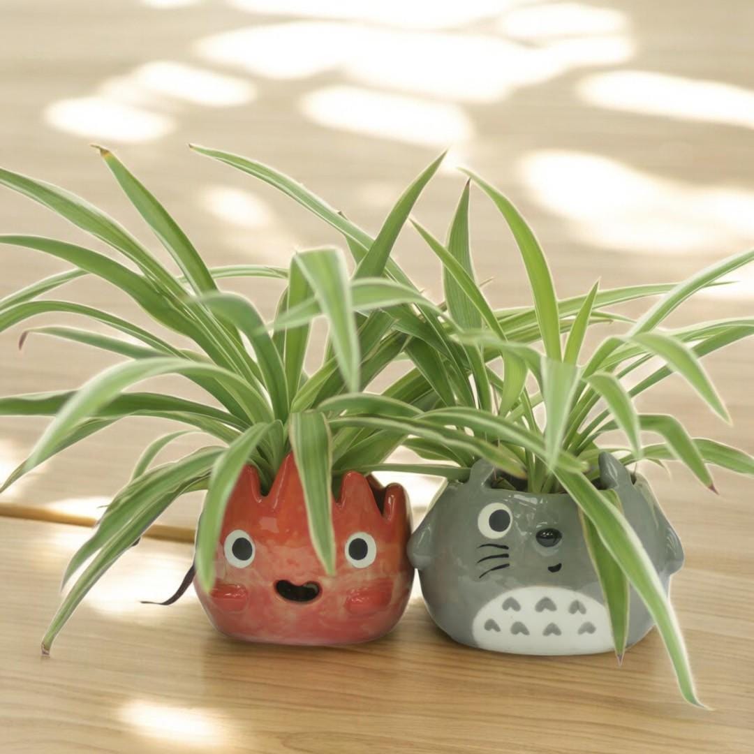 Cute Home Fire Demon Plant Pot Handmade Ceramic,unique Christmas Gifts ...