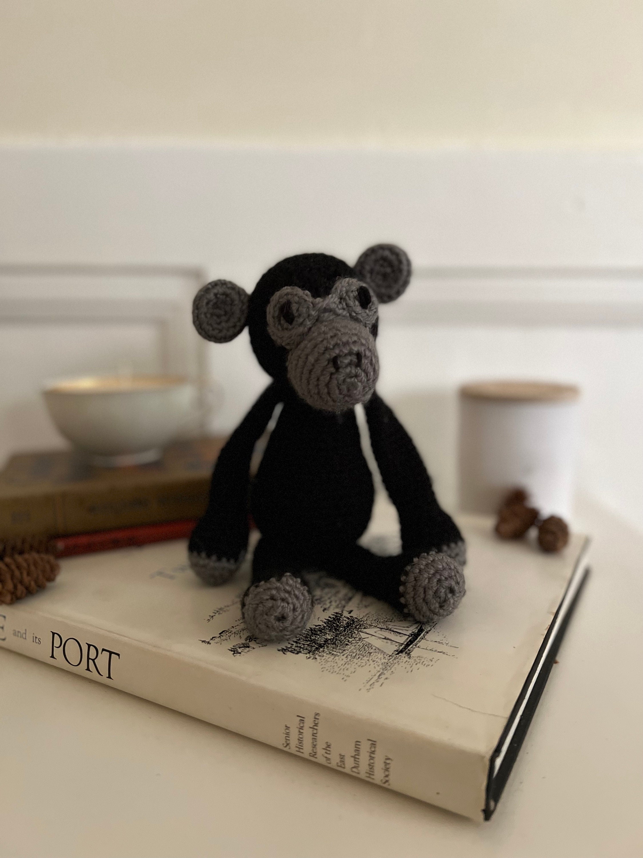 Charlie the Chimp Handmade Crochet Chimpanzee | Etsy