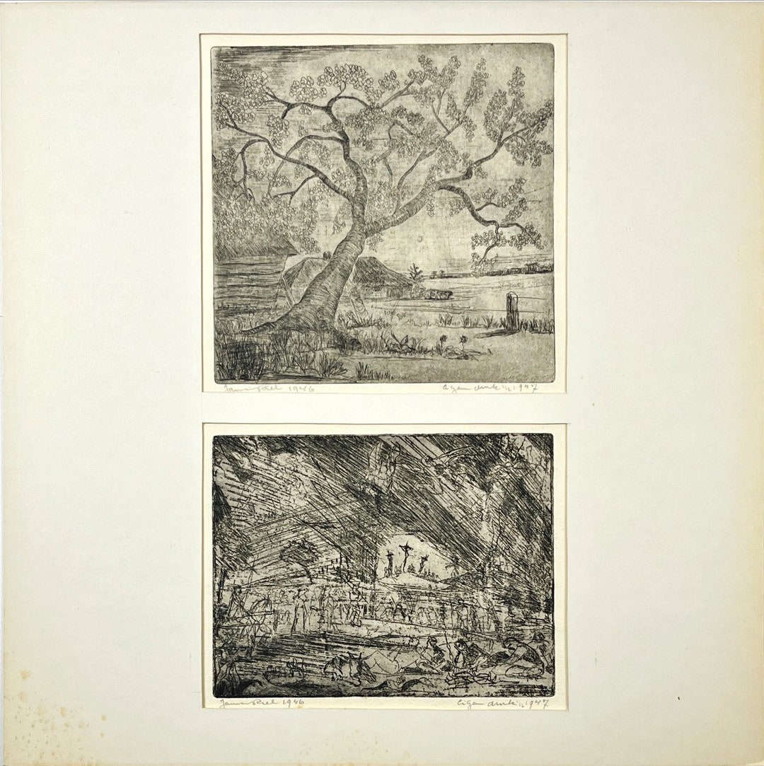Jan Van Riel - 2 Etchings - Hand Signed - Etsy