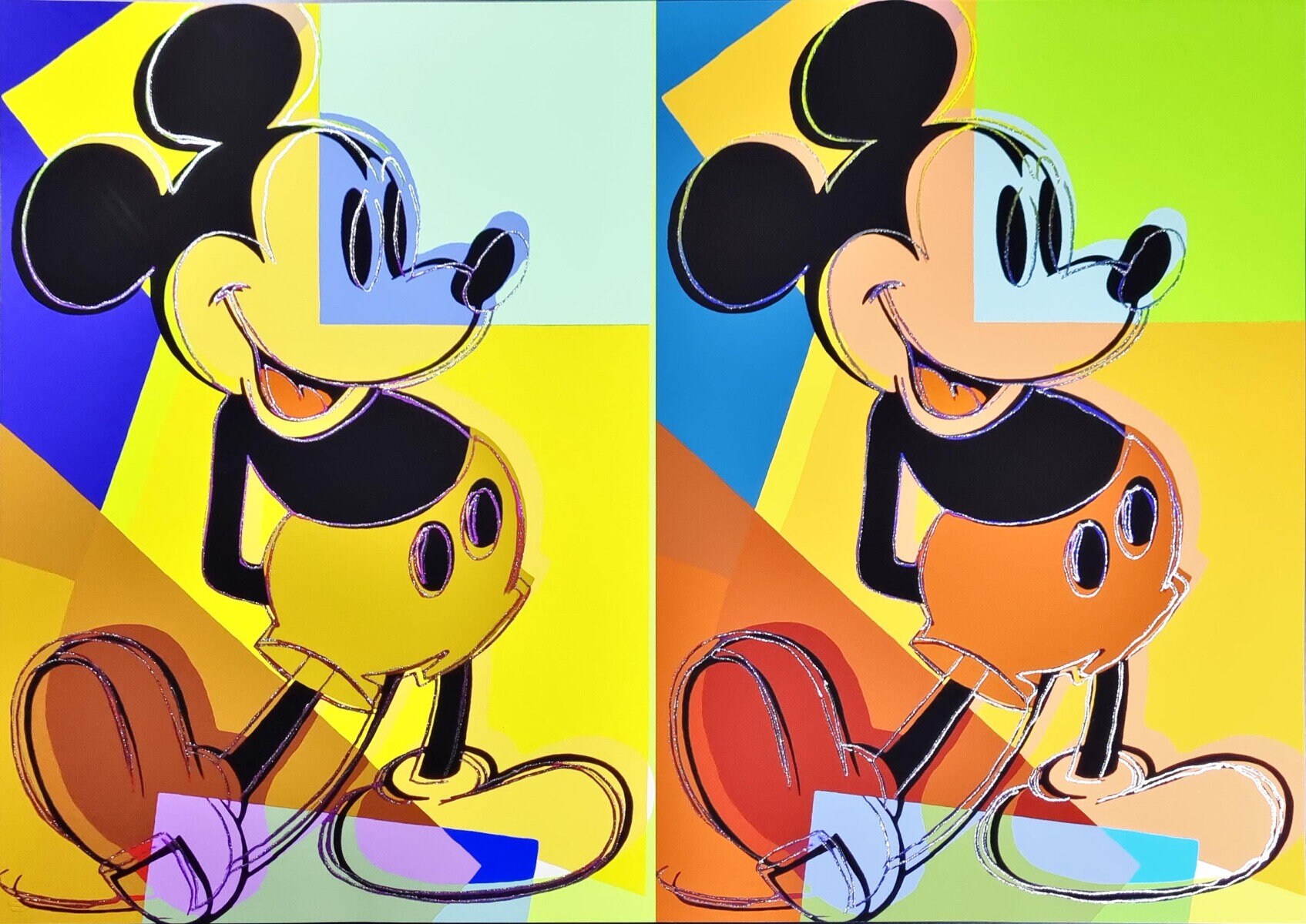 Andy Warhol Double Mickey Mouse Silkscreen - Etsy