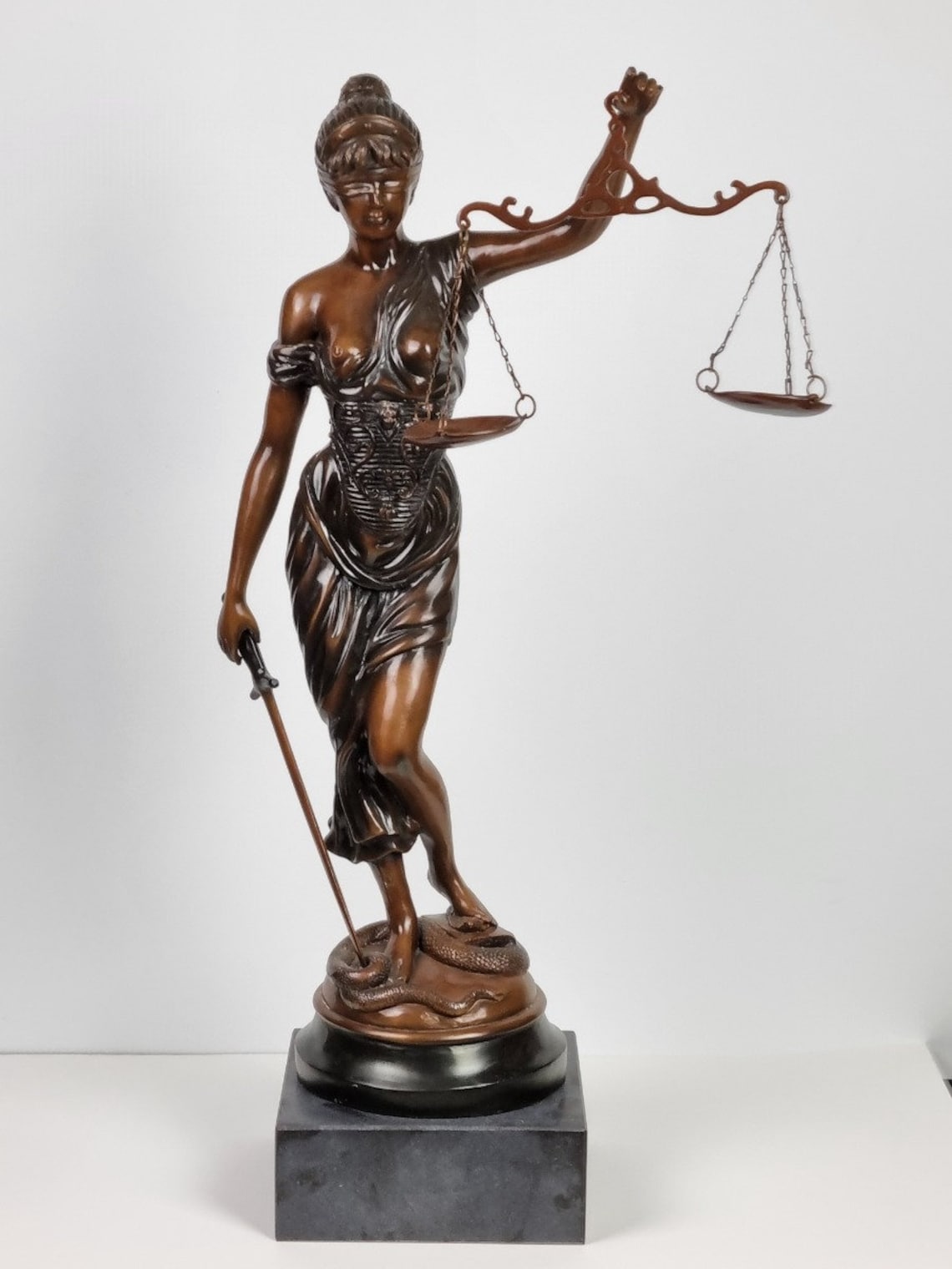 Bronze Sculpture - Lady Justice - Art Deco - Etsy