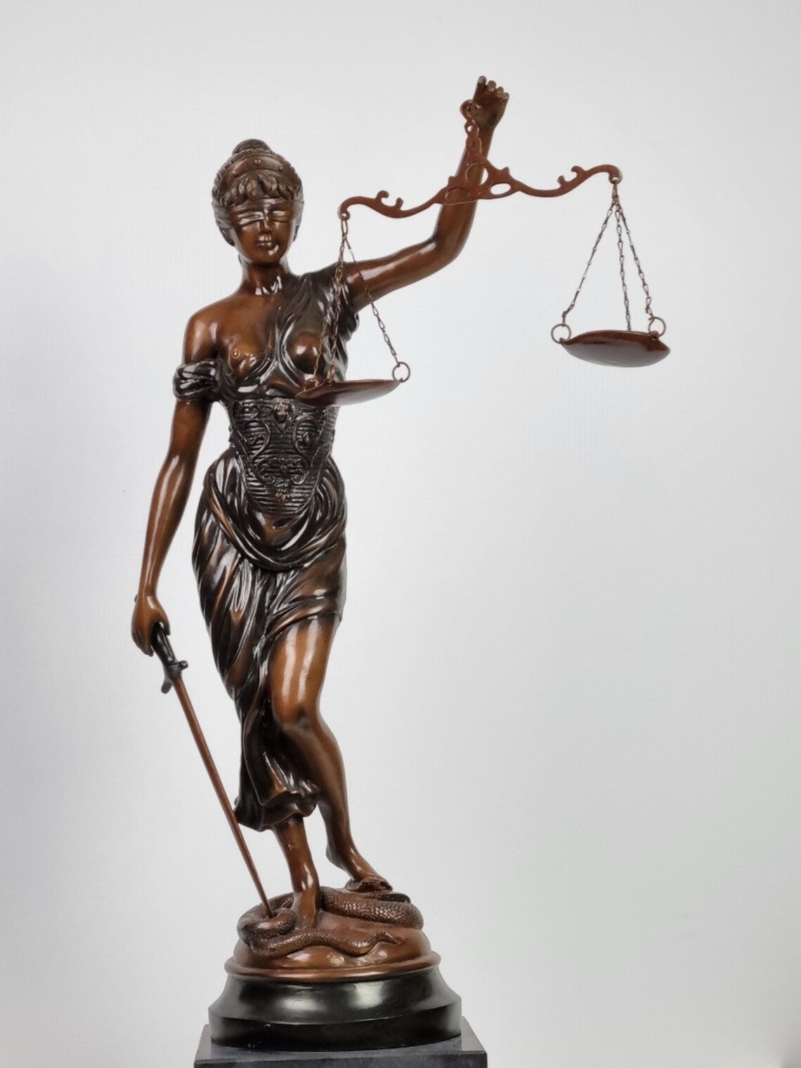 Bronze Sculpture - Lady Justice - Art Deco - Etsy