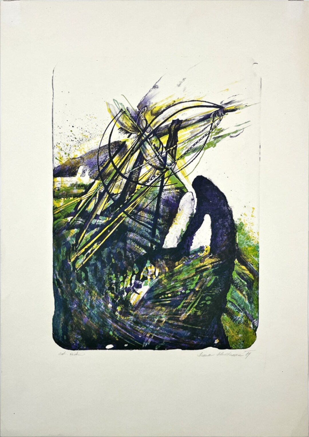 Undecipherable Artist - Lithograph - Hand Signed - Etsy