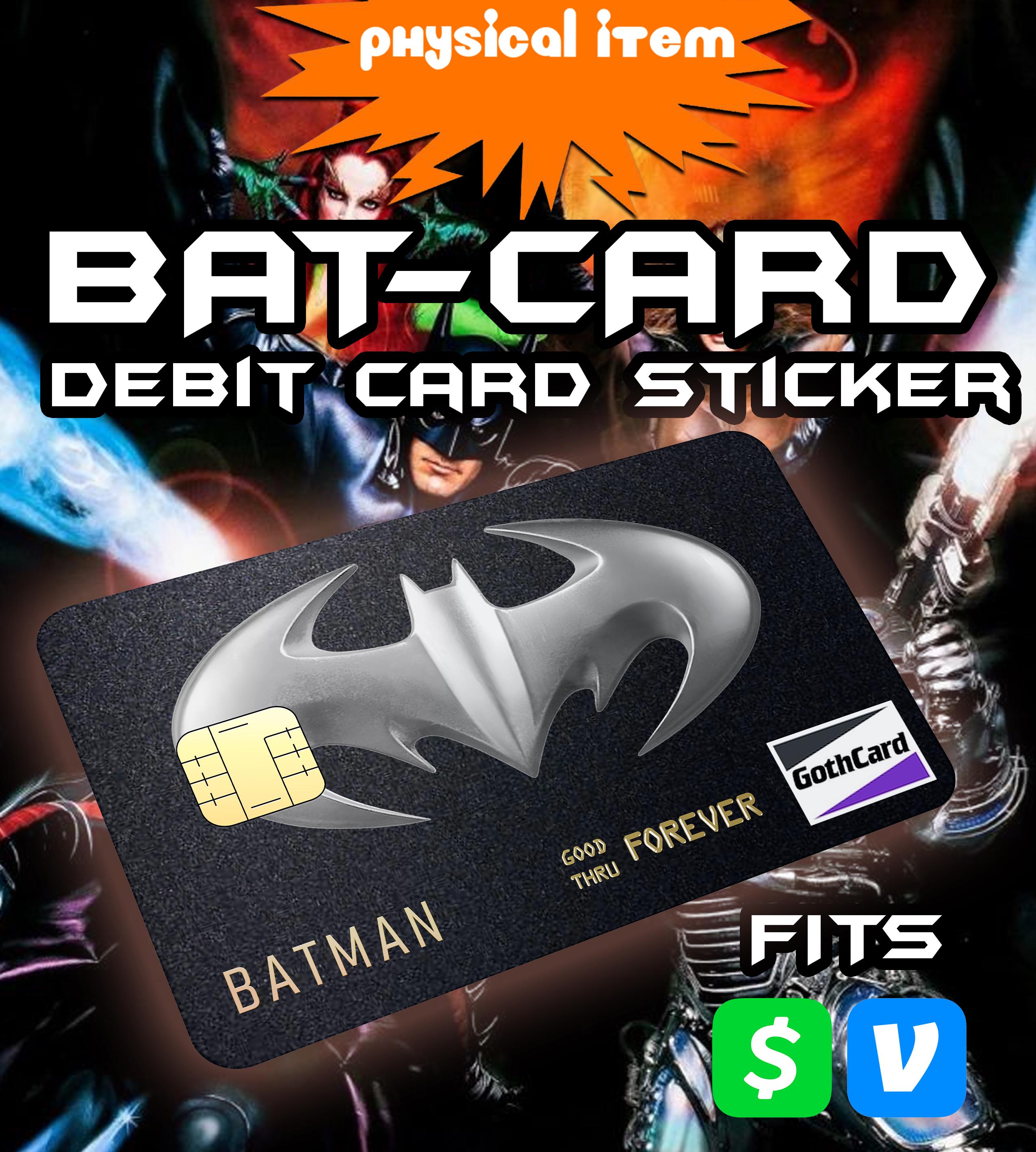 Bat Card, Debit Card Sticker - Etsy