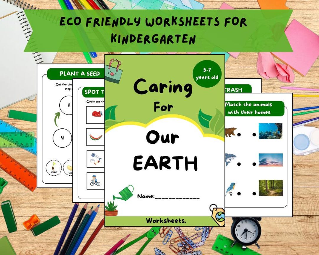Printable Eco-friendly Kindergarten Worksheets, Drawing and Coloring ...