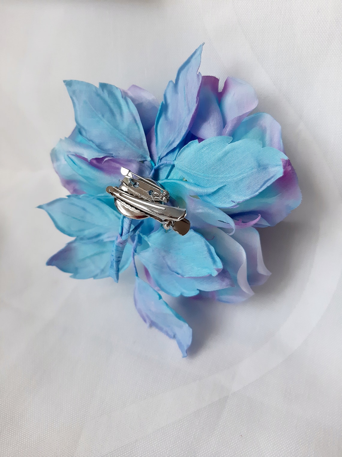 Fabric flower brooch Handpainted brooches Silk flower jewelry | Etsy