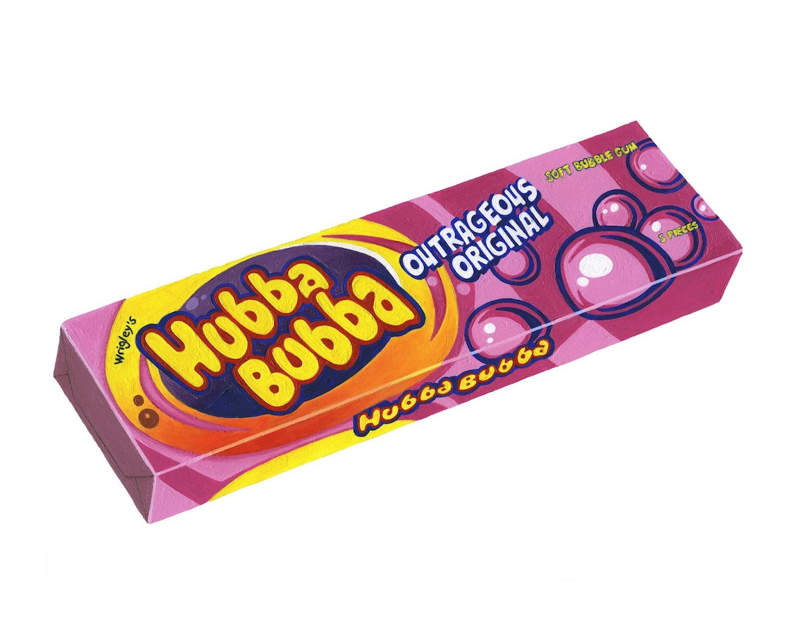 Hubba Bubba Bubblegum Limited Edition Giclée Fine Art Print - Etsy