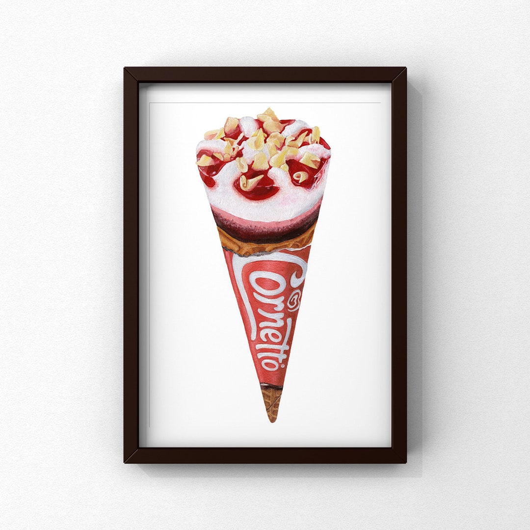 Strawberry Cornetto Limited Edition Giclée Fine Art Print - Etsy
