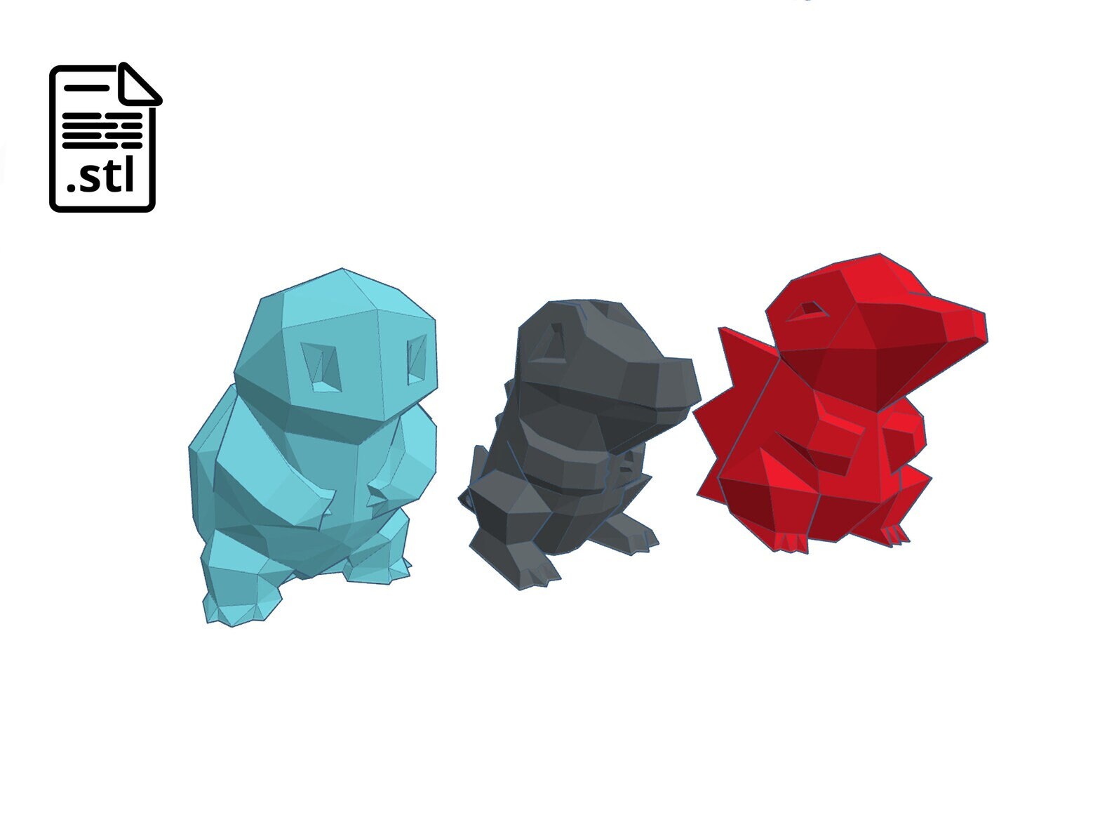 Pokemon Keychain Pack STL Files for 3D Printing Key Chains - Etsy