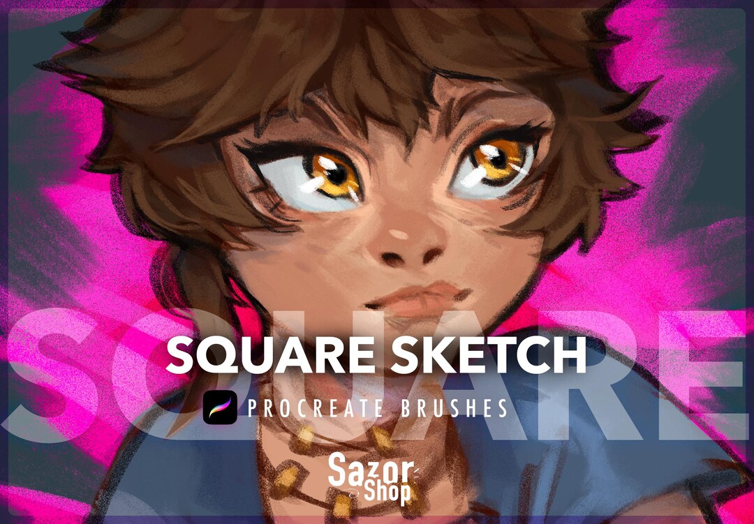 Square Sketch (10 Digital Brushes) for Procreate - Etsy