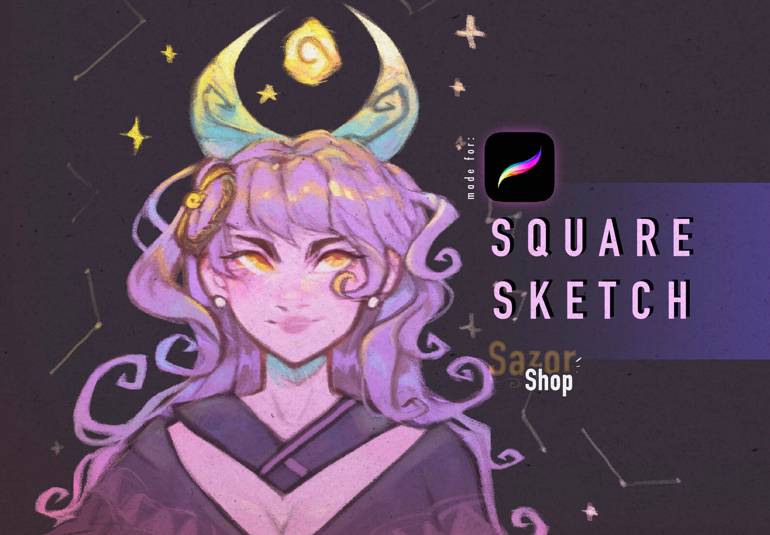 Square Sketch 10 Digital Brushes for Procreate - Etsy