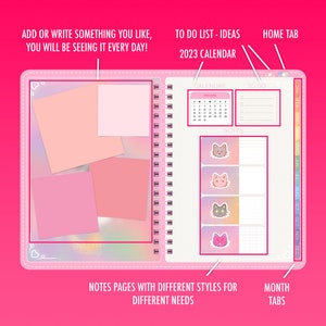 Cute Cats Digital Planner 2023 2024 Digital Planner Undated Digital ...