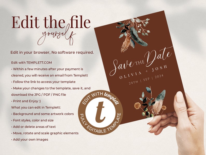 Rustic Boho Wedding Bundle Rustic Wedding Invitation Rustic - Etsy