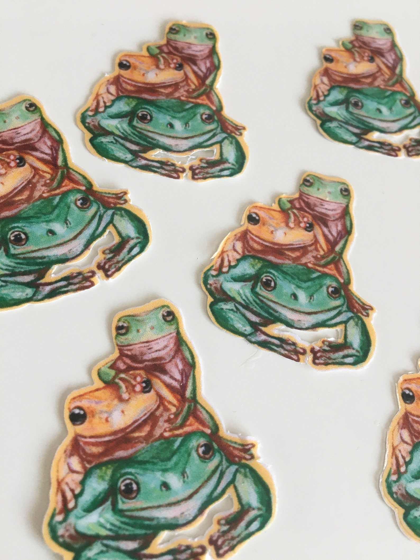 Stack of Frogs Sticker | Etsy