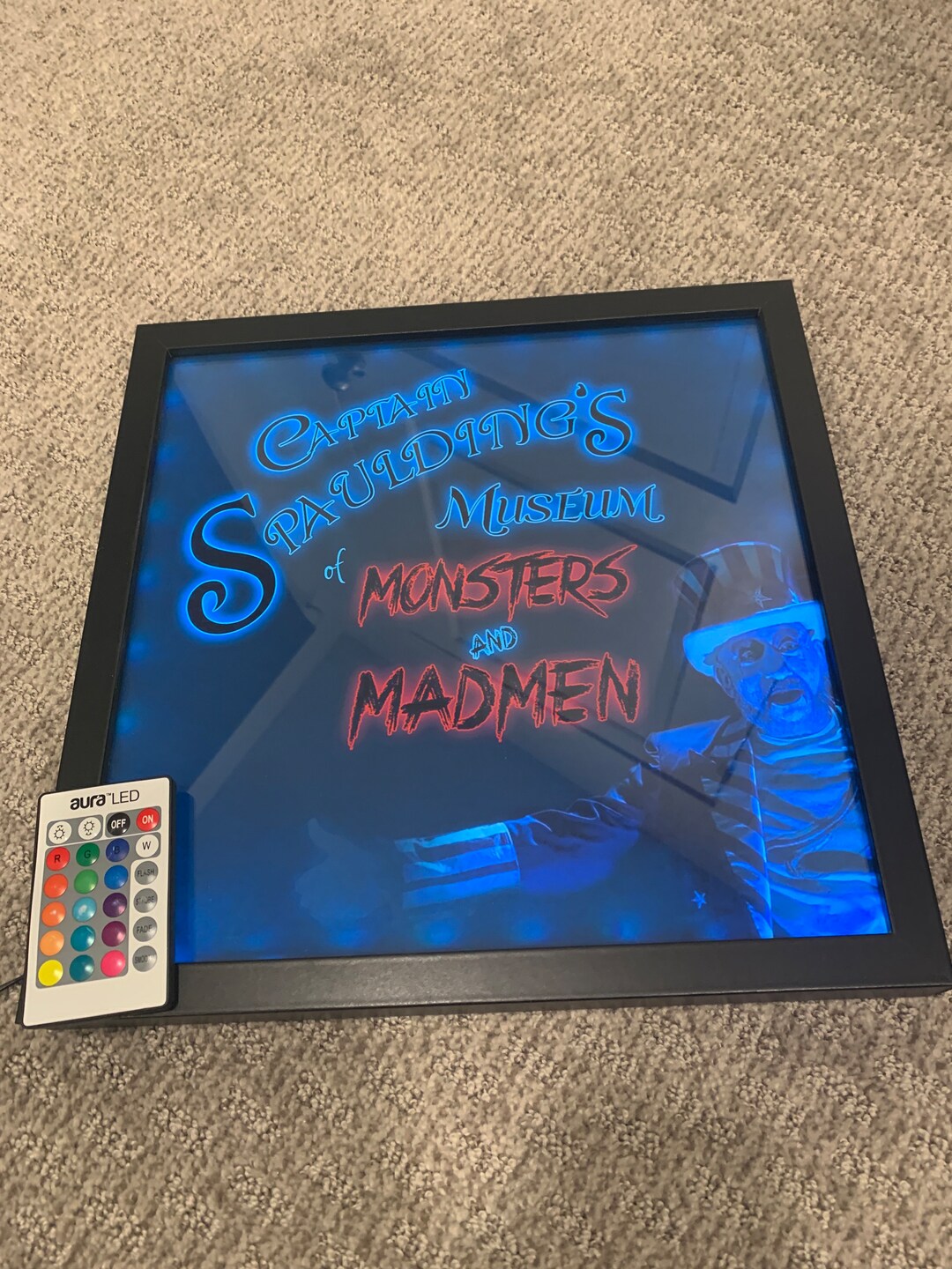 Captain Spaulding Museum of Monsters and Madmen 12x12 Backlight Display ...