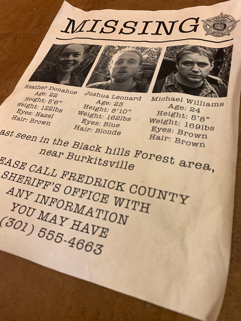 Blair Witch Project - Missing Poster - Etsy