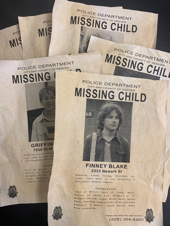 The Black Phone Missing Flyers Individual or Set of 6 Finney - Etsy UK