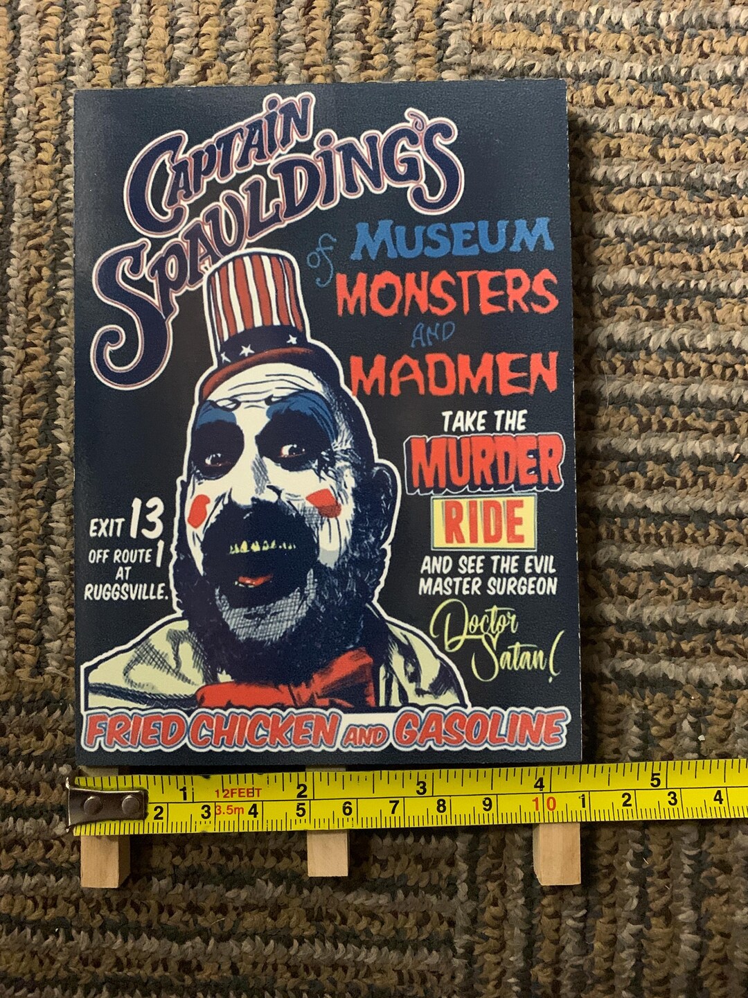 Captain Spaulding Museum of Monsters and Madmen - Easel Display (4.25 ...
