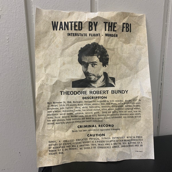 Fbi Wanted Posters - Etsy