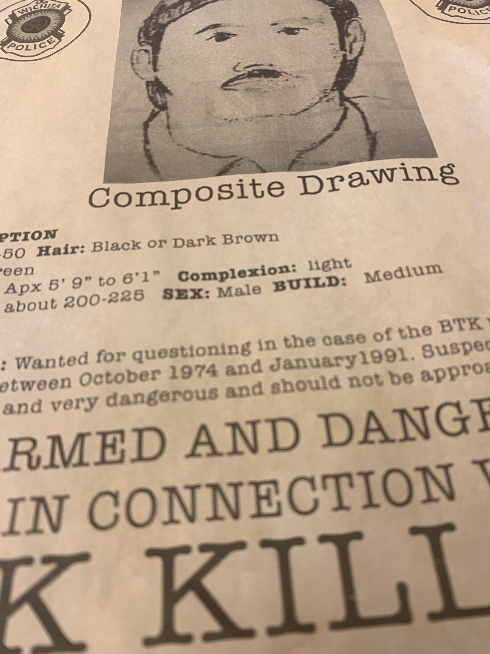 BTK Serial Killer Wanted Poster - Etsy