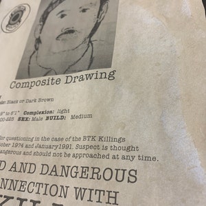 BTK Serial Killer Wanted Poster - Etsy