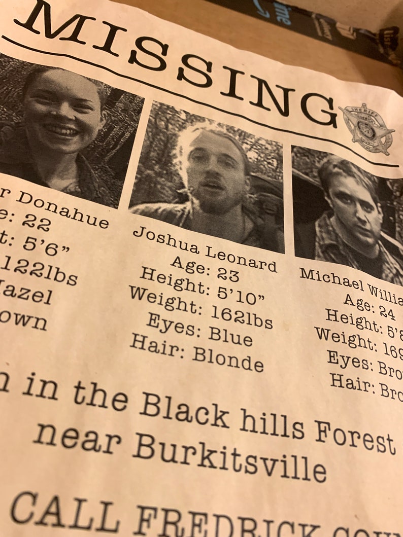 Blair Witch Project - Missing Poster - Etsy