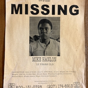 Horror Memorabilia IT Missing Posters Individual or Set of 8 Richie ...