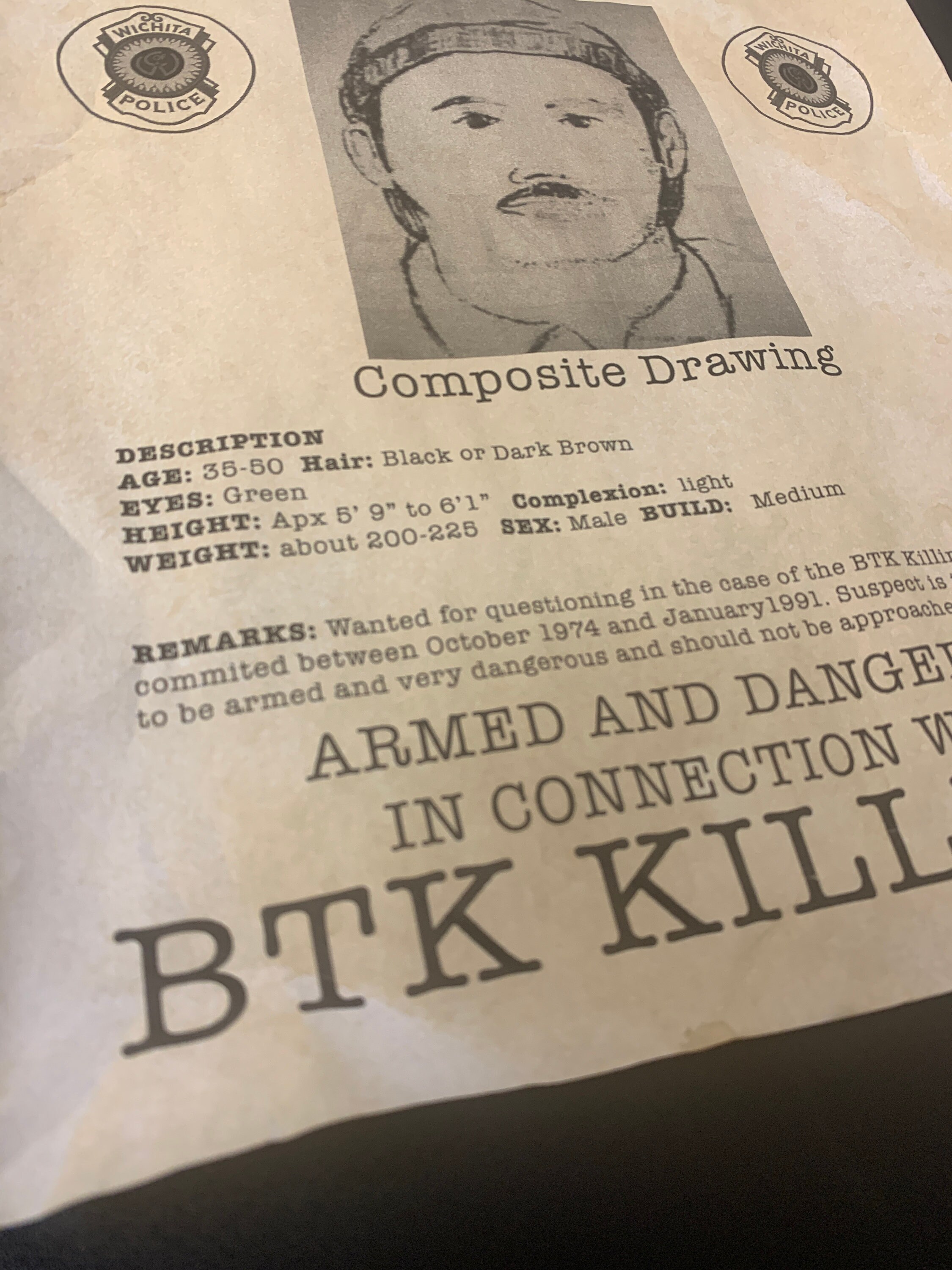 BTK Serial Killer Wanted Poster - Etsy