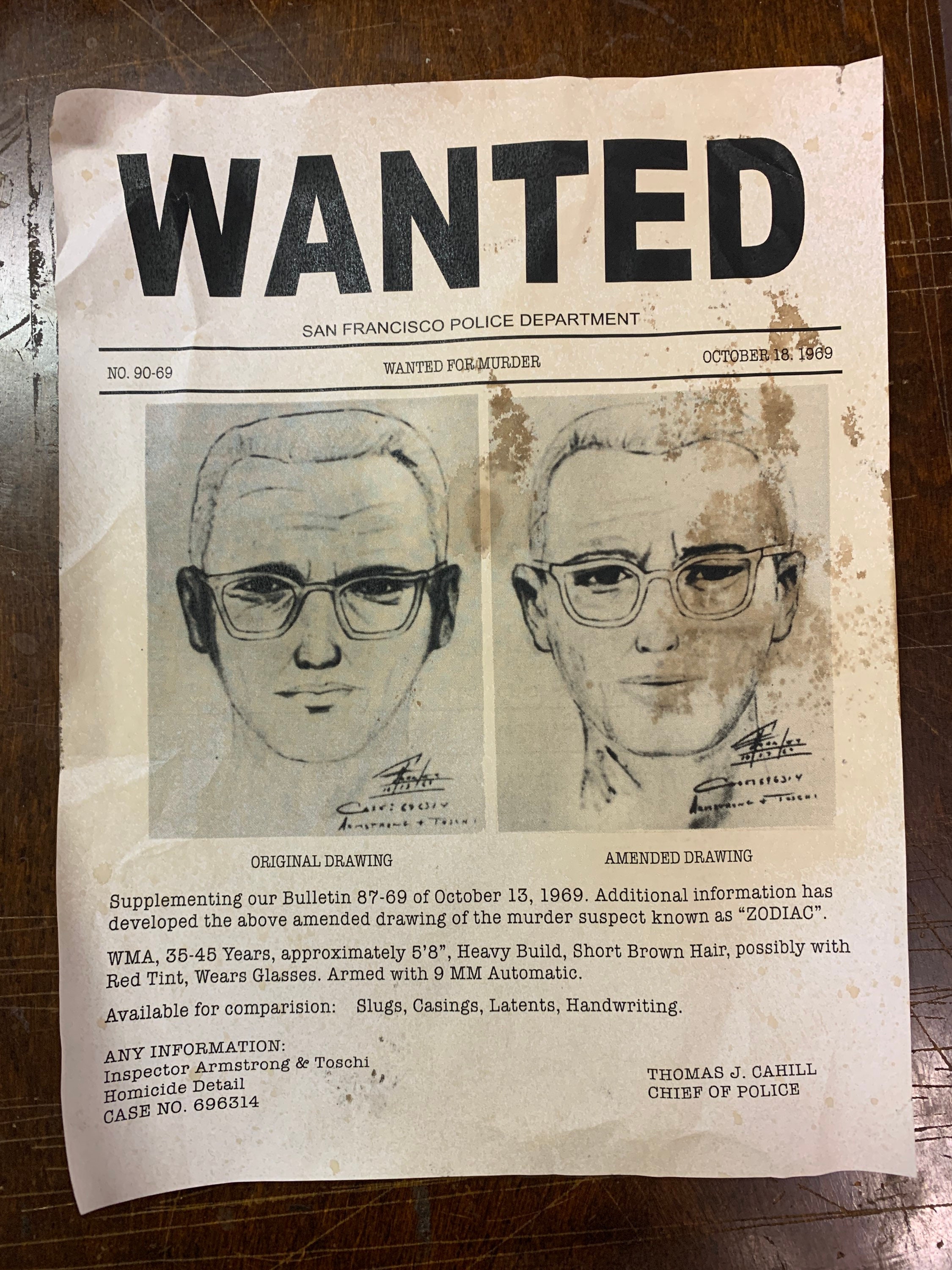 Zodiac Serial Killer Wanted Poster - Etsy