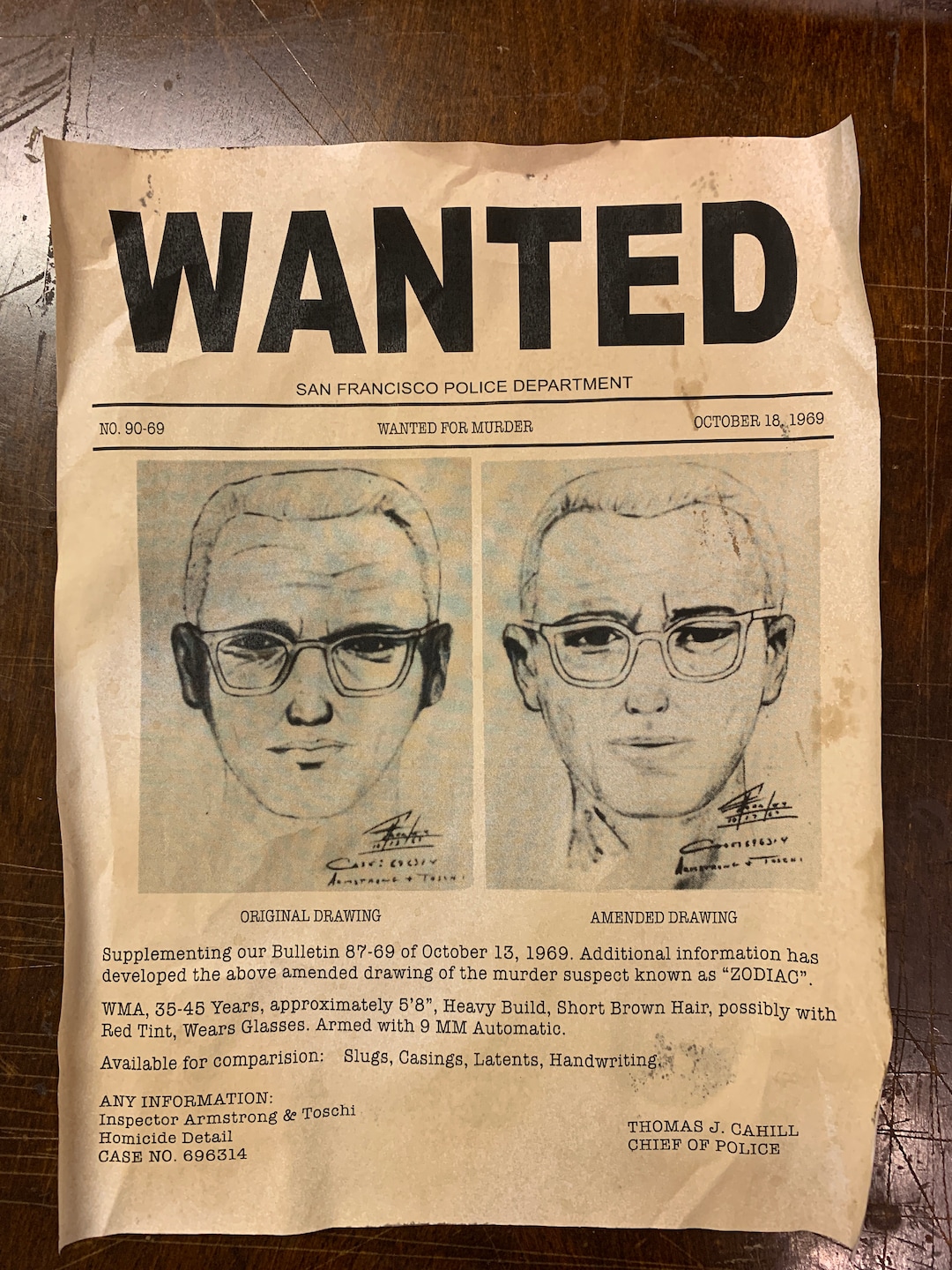 Zodiac Serial Killer Wanted Poster - Etsy