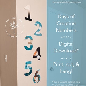 Days of Creation Numbers | INSTANT DOWNLOAD PRINTABLE Pdf, Great for ...