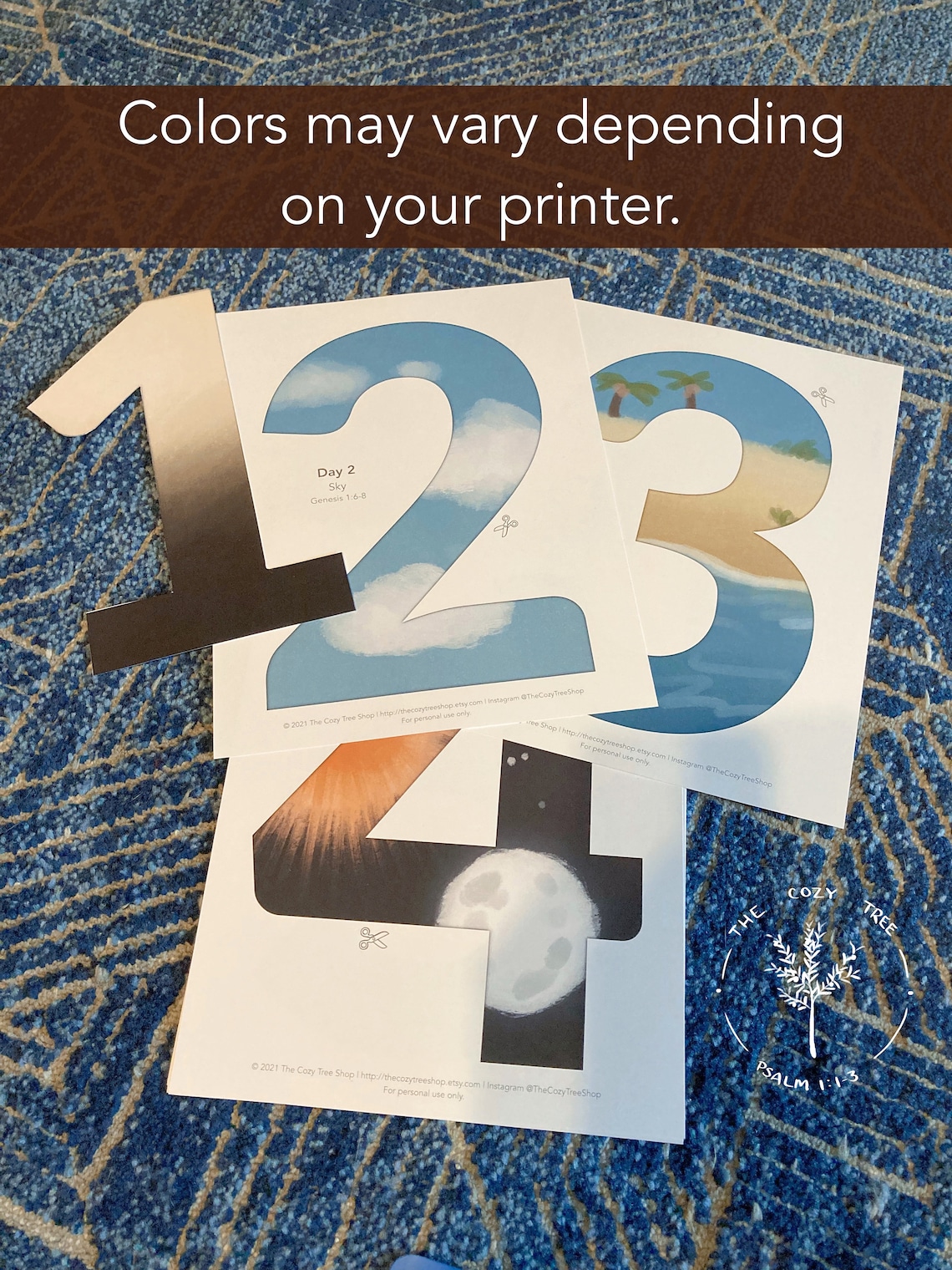 Days of Creation Numbers | INSTANT DOWNLOAD PRINTABLE Pdf, Great for ...