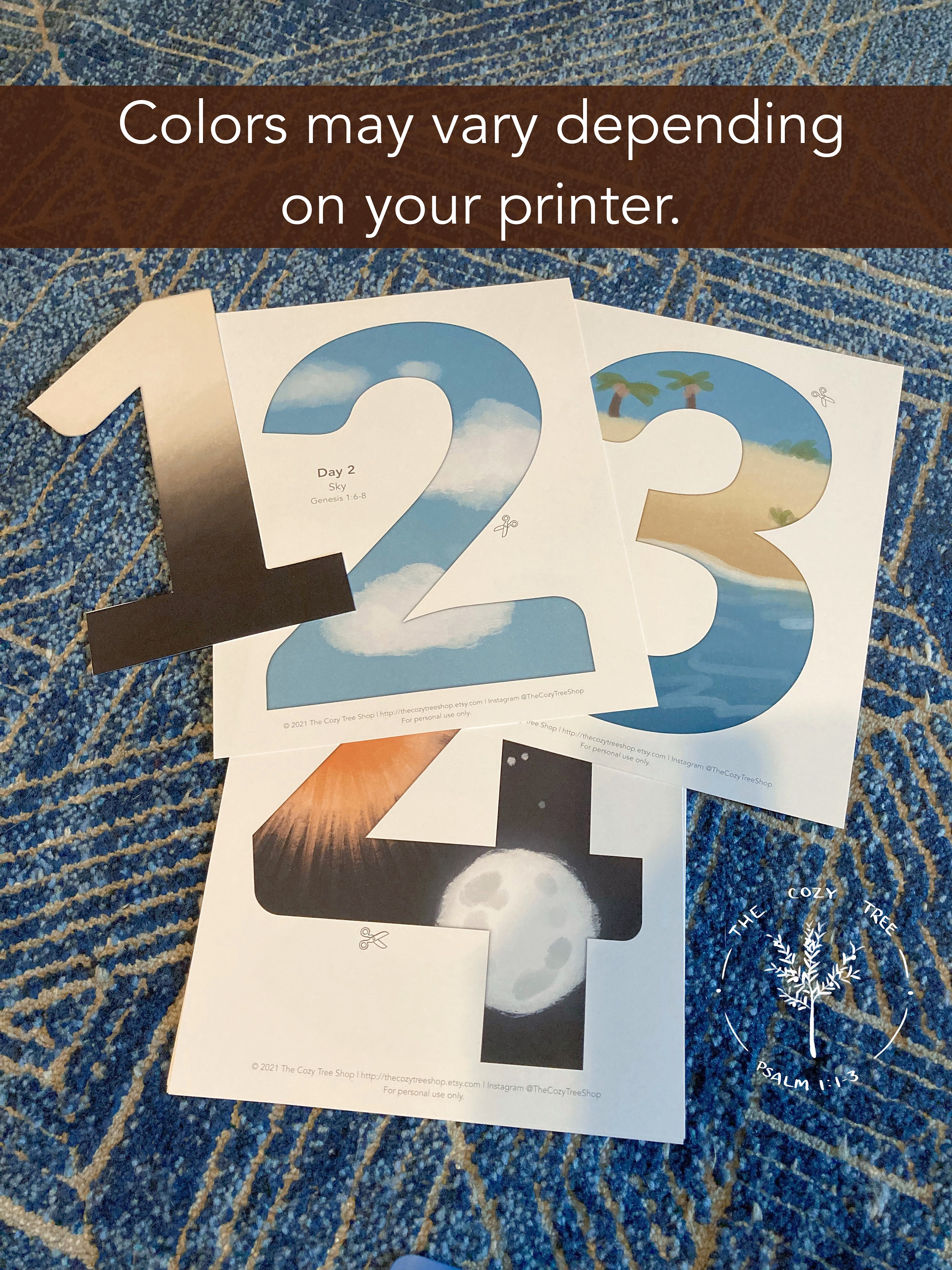 Days of Creation Numbers | INSTANT DOWNLOAD PRINTABLE Pdf, Great for ...