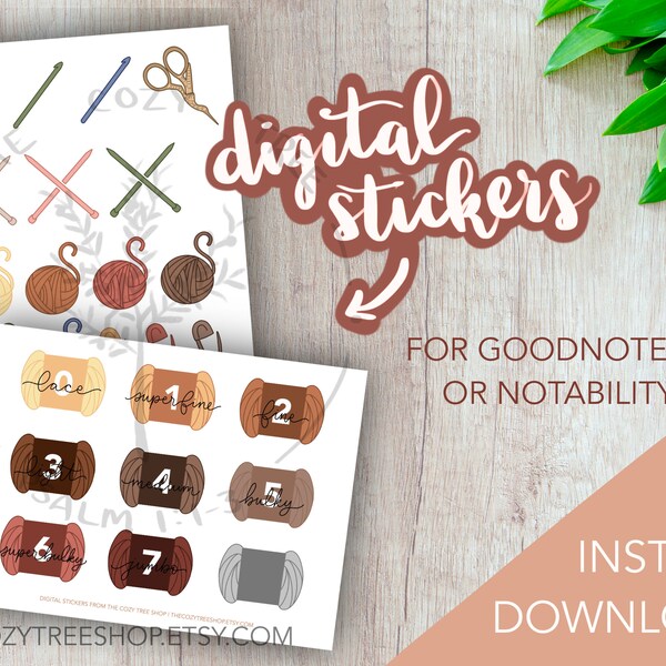 Crochet Theme Stickers - Etsy