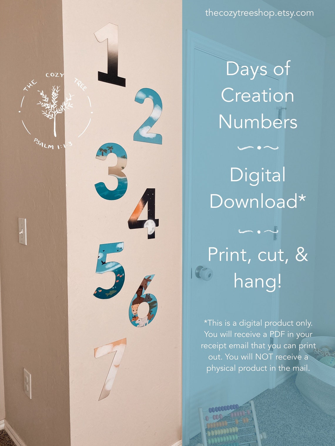 Days of Creation Numbers | INSTANT DOWNLOAD PRINTABLE Pdf, Great for ...