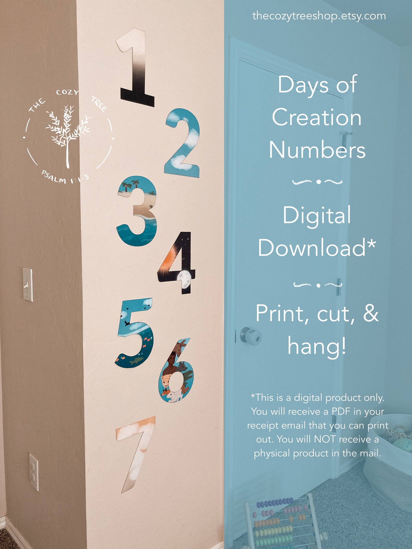 Days of Creation Numbers | INSTANT DOWNLOAD PRINTABLE Pdf, Great for ...