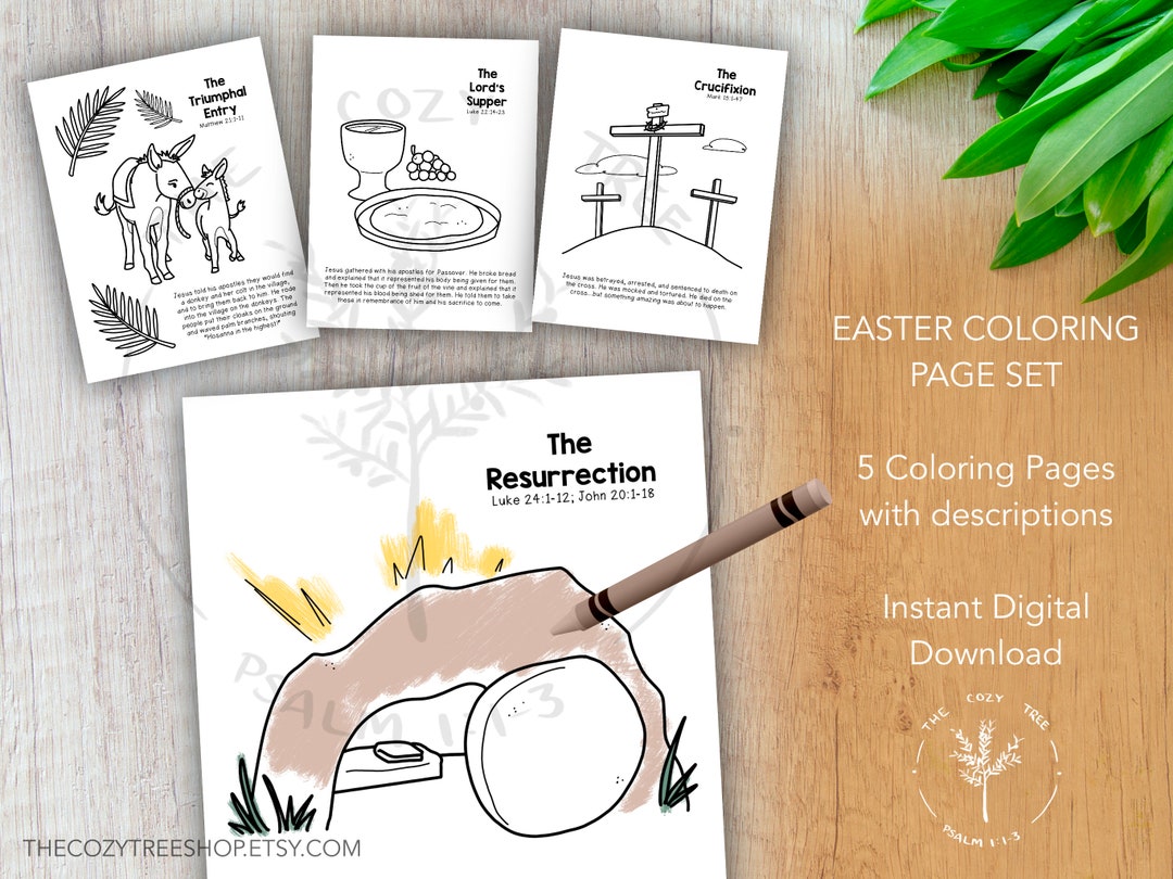 Easter Coloring Pages | INSTANT DOWNLOAD PRINTABLE Pdf - Great for ...