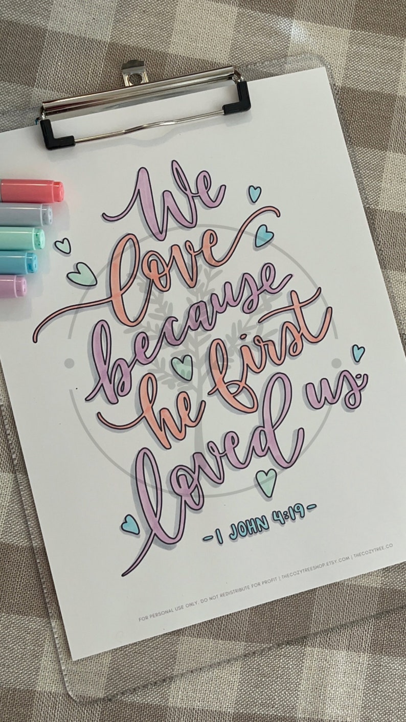 LOVE Bible Verse Coloring Pages | INSTANT DOWNLOAD Printable Pdf ...