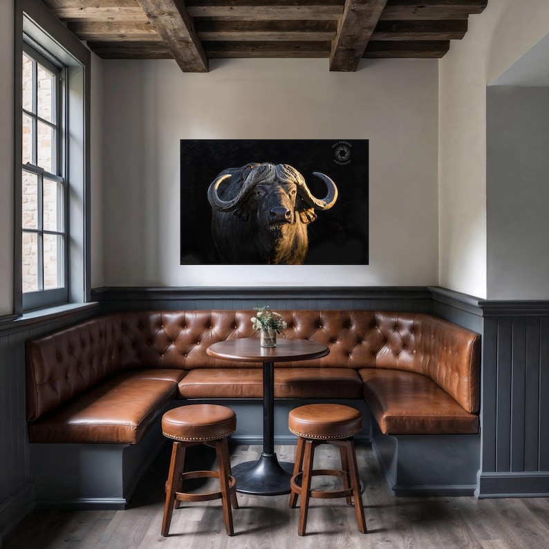 African Buffalo Print, Big Five Safari Wall Art, Buffalo Portrait - Etsy