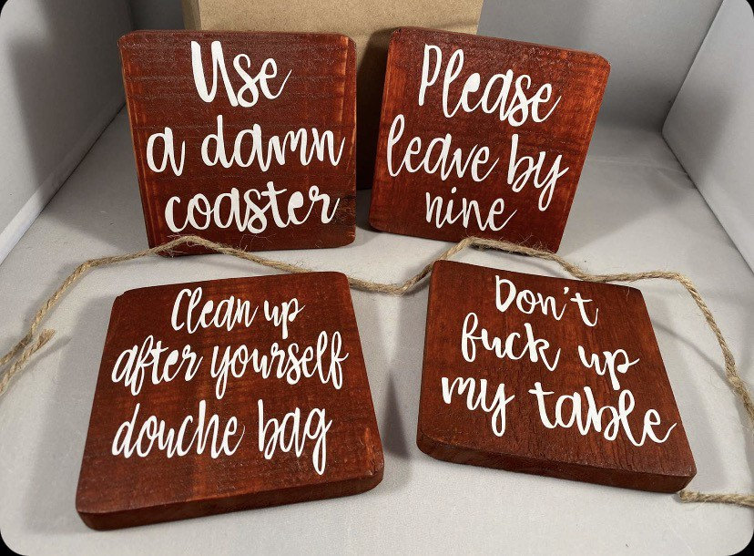 Sarcastic Coasters, Funny Coasters, Rude Coasters, Wooden Coasters ...