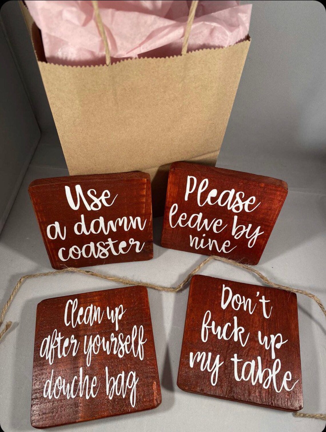 Sarcastic Coasters Funny Coasters Rude Coasters Wooden - Etsy