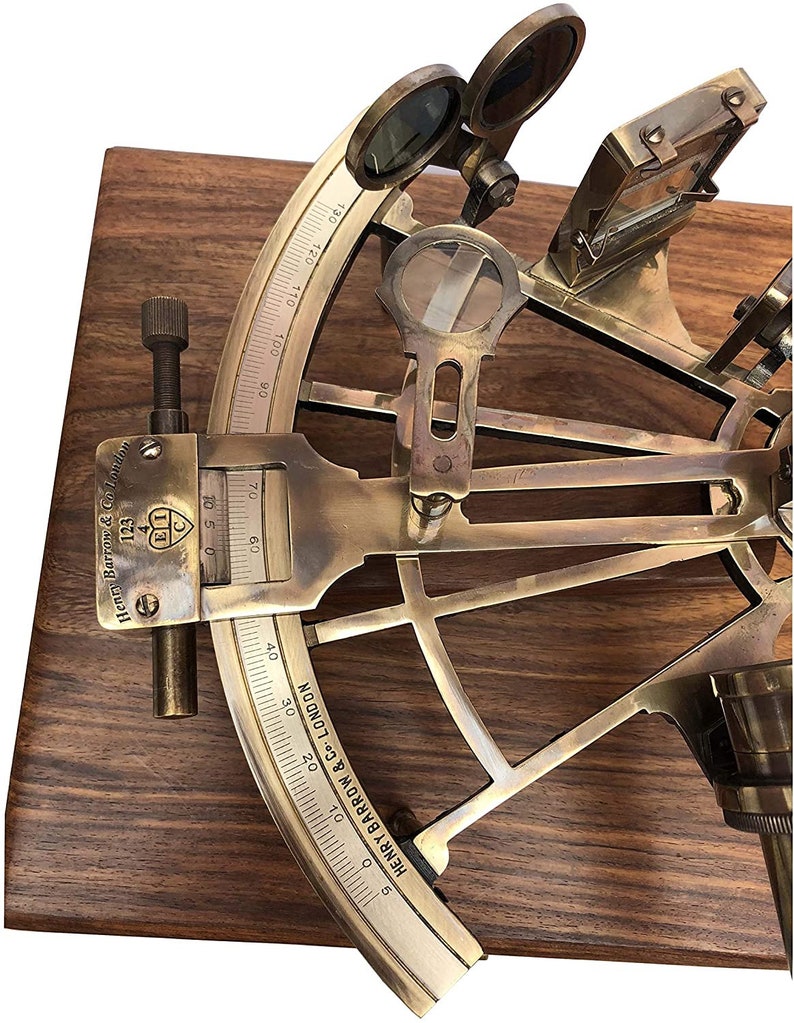 Solid Brass Sextant With Wooden Box Marine Sextant 8 Etsy