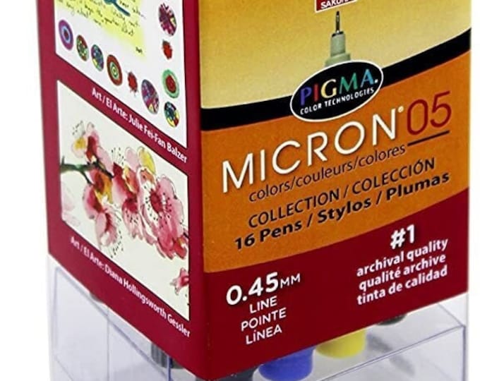 SAKURA 16-piece Micron 05 - Cube Collection Ink Pen Set - Etsy