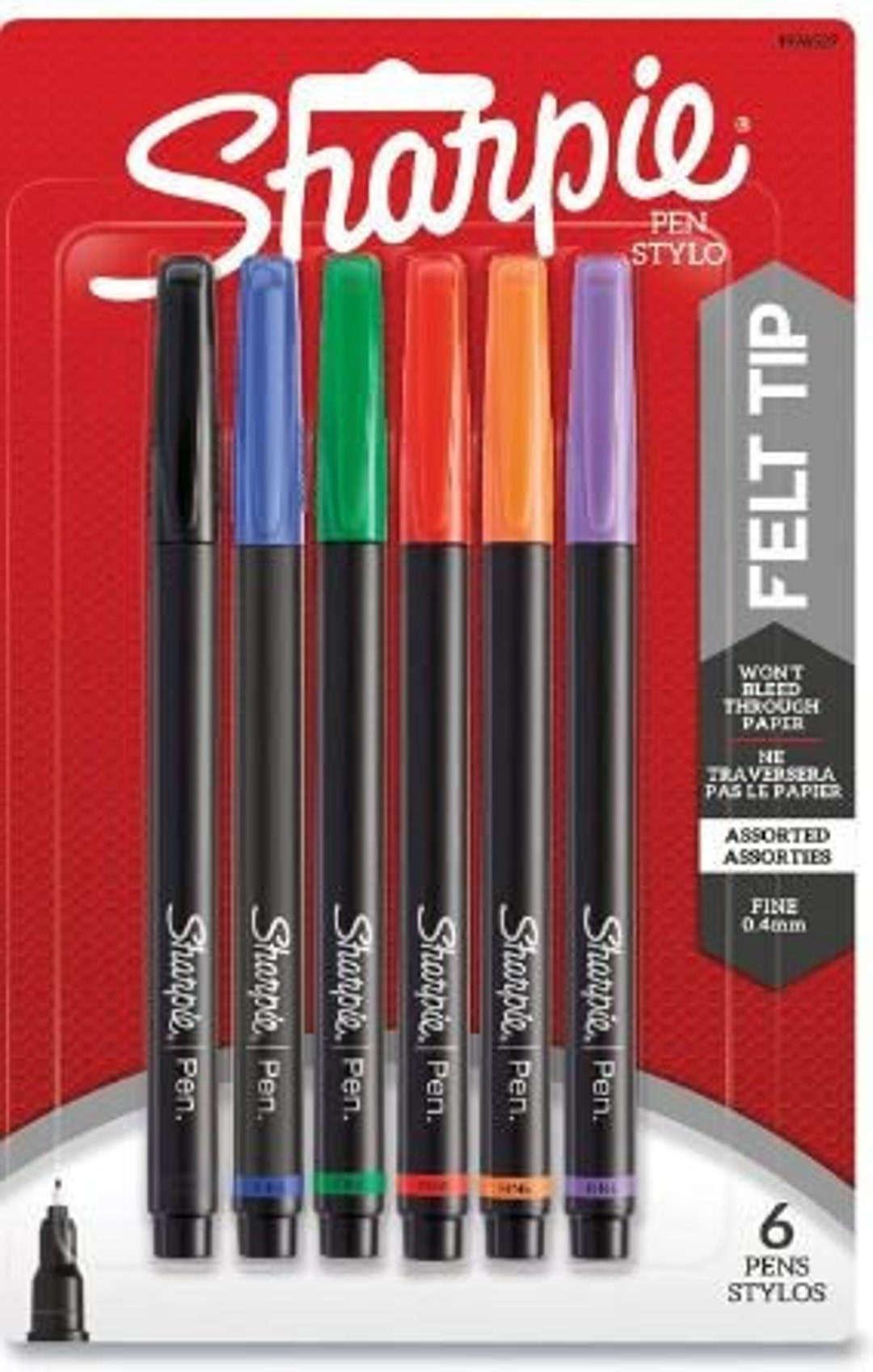 Sharpie Point Stick Permanent Fine 6/pack - Etsy