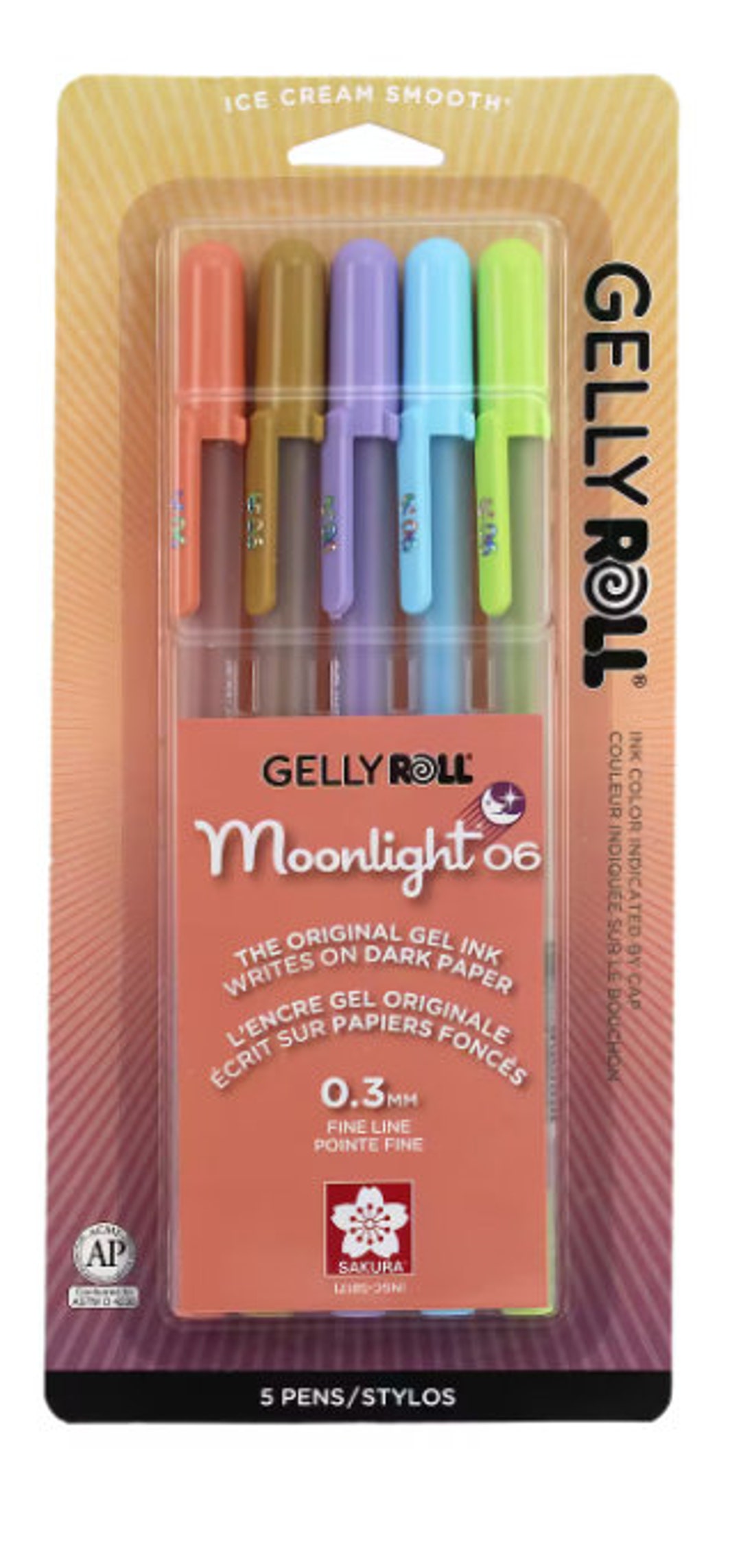 Gelly Roll® Moonlight® 06 Fine Point Gel Pen 5 Color Set, Daylight - Etsy